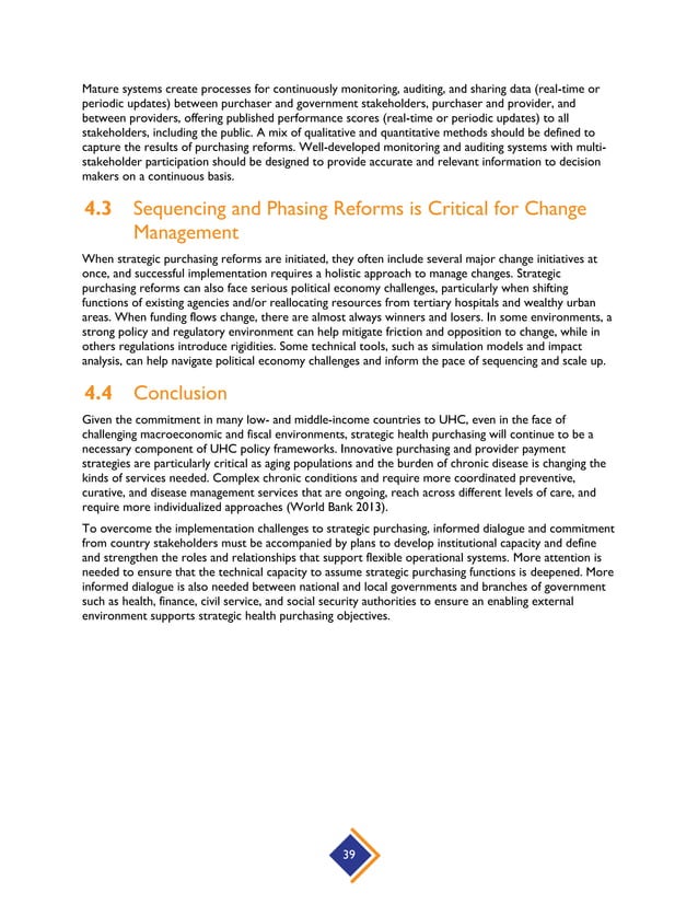 Strategic Health Purchasing Progress: A Framework for Policymakers and ...