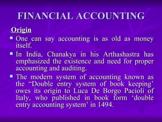 FINANCIAL ACCOUNTING | PPT