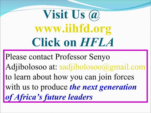 HFLA-Led to Lead | PPT