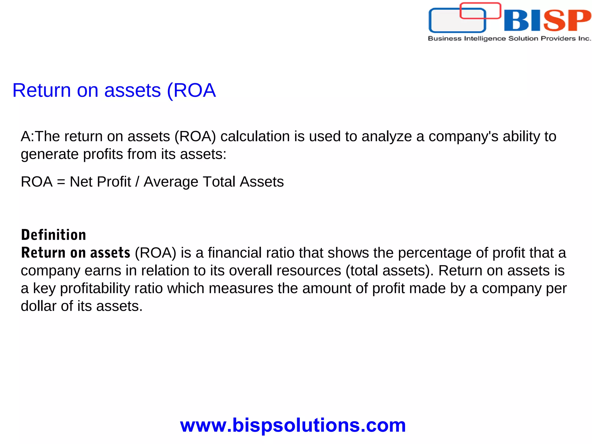 Hfm calculating RoA | PPT