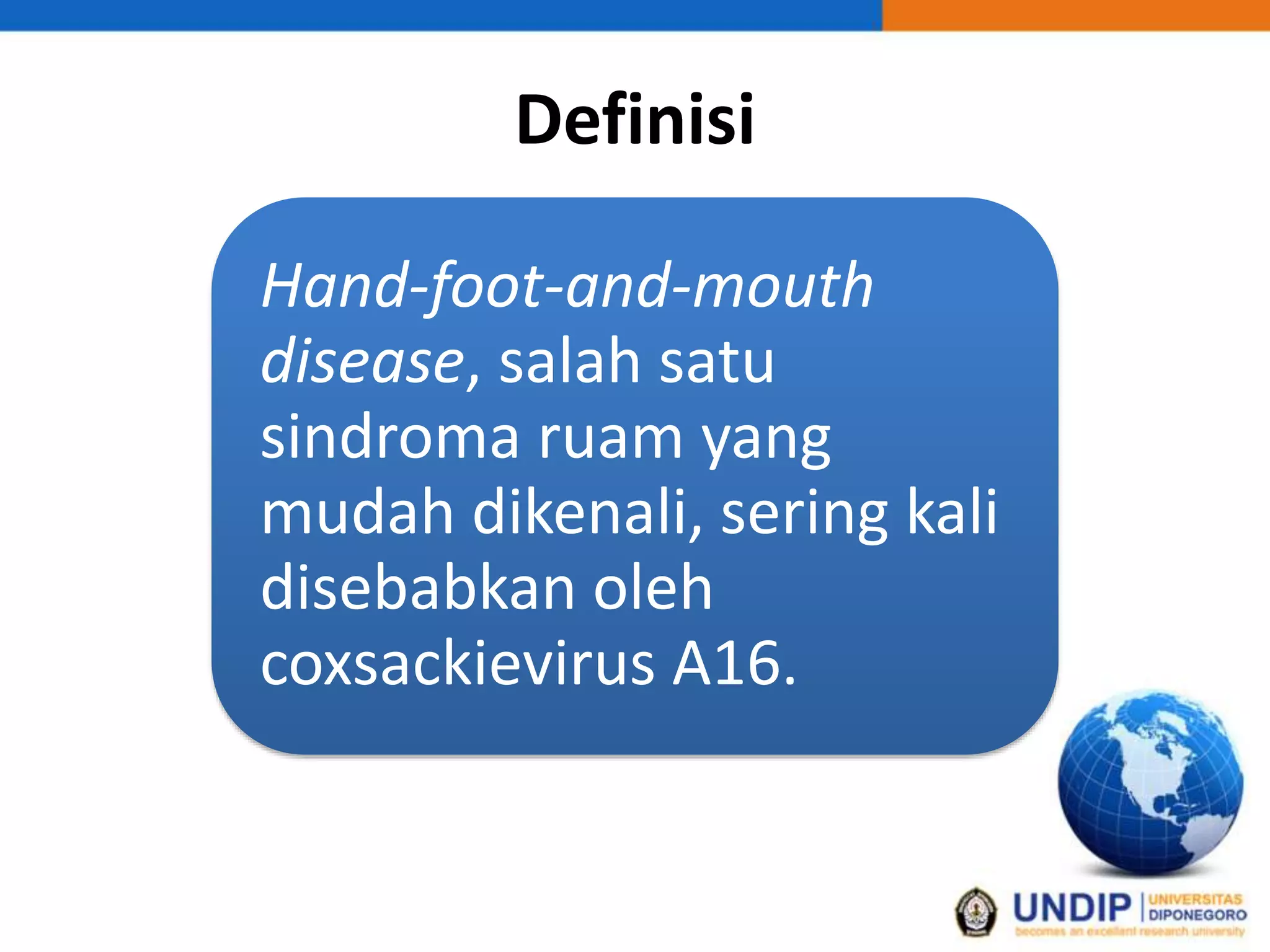 Hand foot mouth disease - flu singapur | PPTX