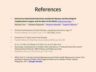 HFMD - Hand foot mouth disease, Overview | PPTX
