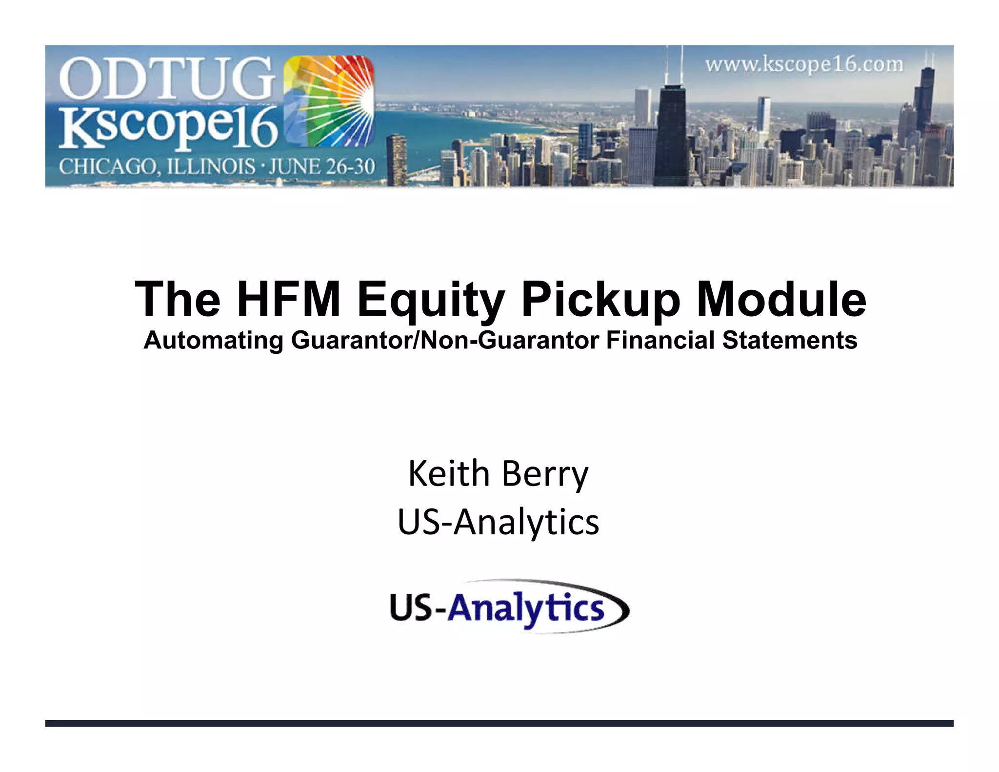 HFM Equity Pickup Module | PDF