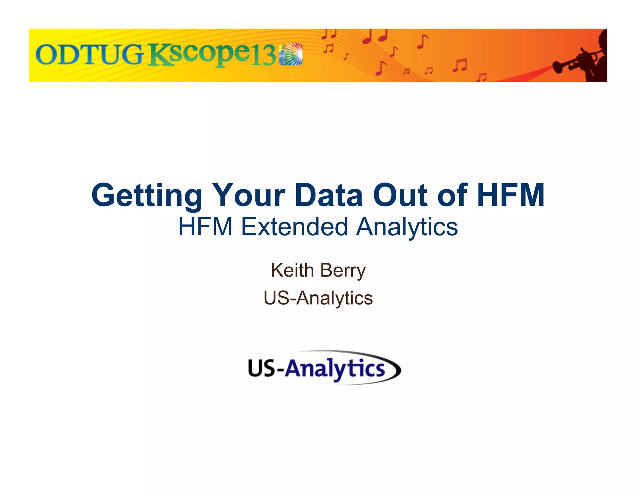 HFM Extended Analytics | PDF