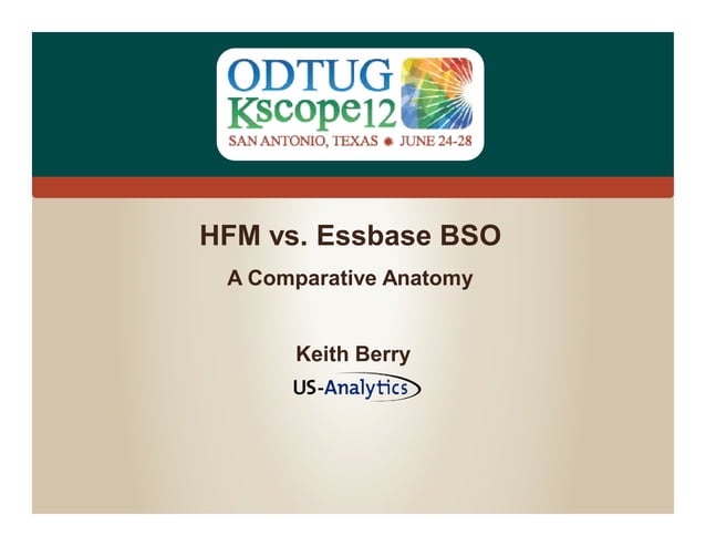 HFM vs Essbase BSO: A Comparative Anatomy | PDF | Databases | Computer Software and Applications