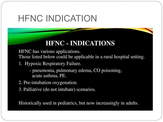 HFNC AND ITS SIGNIFICANCE.pptx | Lung and Respiratory Health | Diseases and Conditions