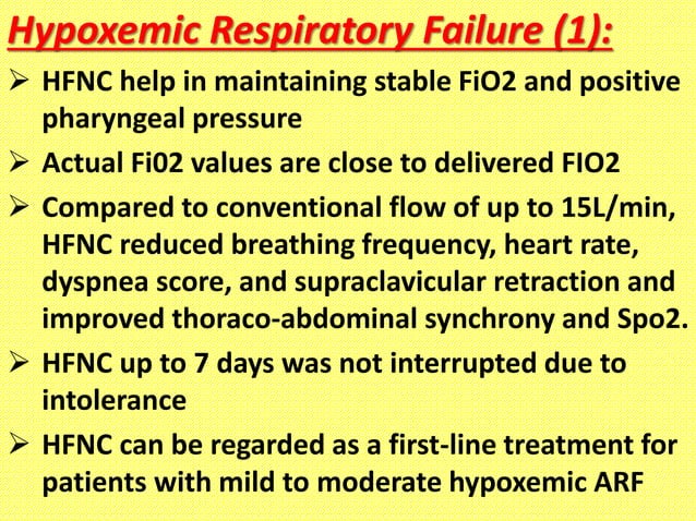 HFNC | PPTX | Lung and Respiratory Health | Diseases and Conditions