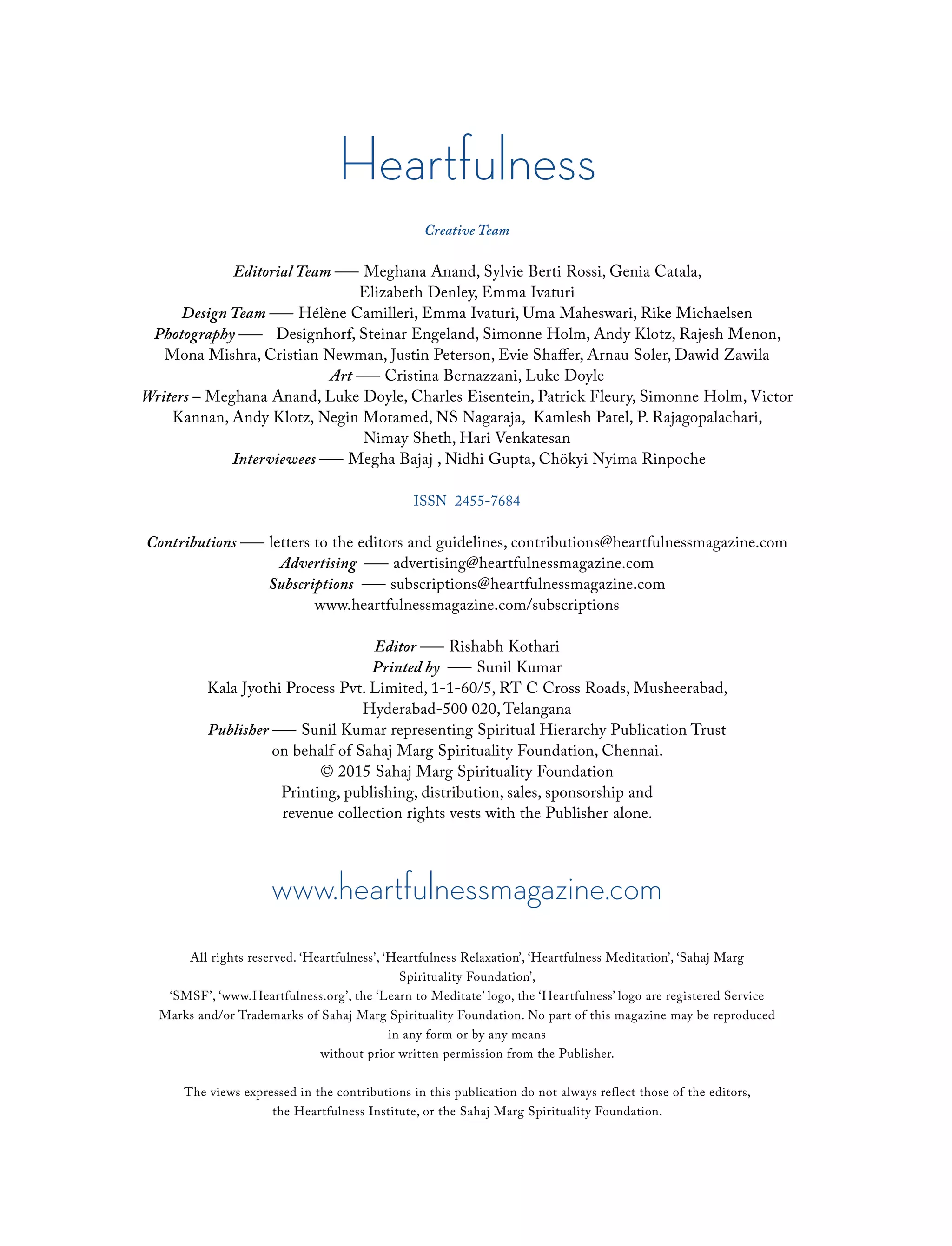 Heartfulness Magazine - February 2018 issues | PDF