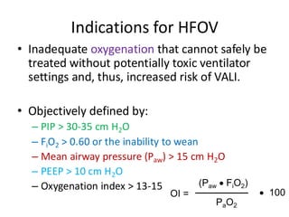 HFOV. High frequency oscillatory ventilation pediatric | PDF