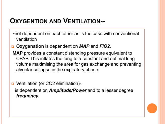 High frequency oscillatory ventilation- Basics | PPTX
