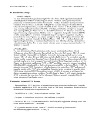 Hfov guidelines | PDF | First Aid | Injuries