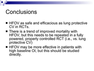Hfov in adult ards smith | PPT
