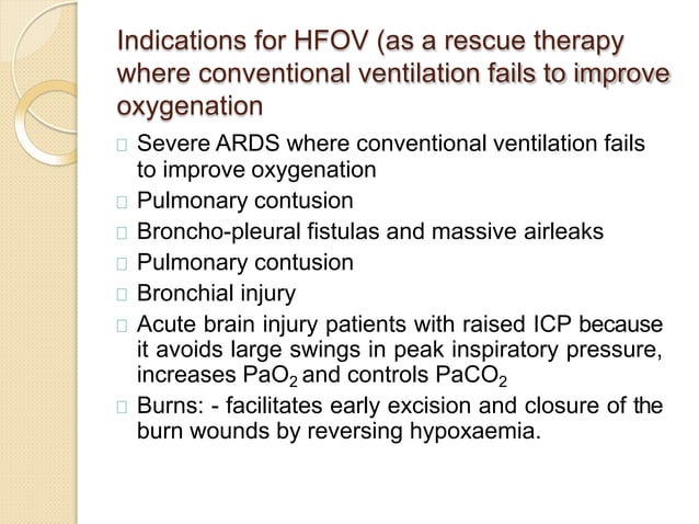 HFOV in Neonates.pptx | Ear, Nose and Throat Conditions | Diseases and ...