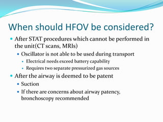 High-Frequency Oscillatory Ventilation in Adult Patients | PPTX