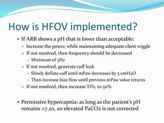 High-Frequency Oscillatory Ventilation in Adult Patients | PPTX