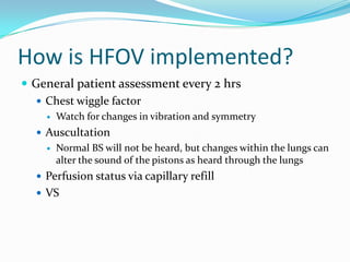 High-Frequency Oscillatory Ventilation in Adult Patients | PPTX