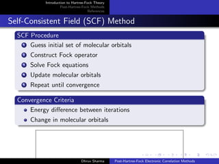 Hartree Fock methods and beyond in chemical methods | PPT