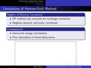 Hartree Fock methods and beyond in chemical methods | PPT