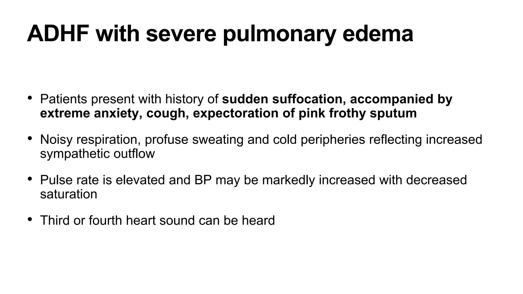 Acute Decompensated Heart failure (ADHF), Heart failure with preserved ... Acute Decompensated Heart failure (ADHF), Heart failure with preserved ...