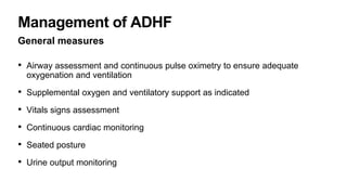 Acute Decompensated Heart failure (ADHF), Heart failure with preserved ...