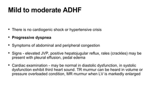 Acute Decompensated Heart failure (ADHF), Heart failure with preserved ...