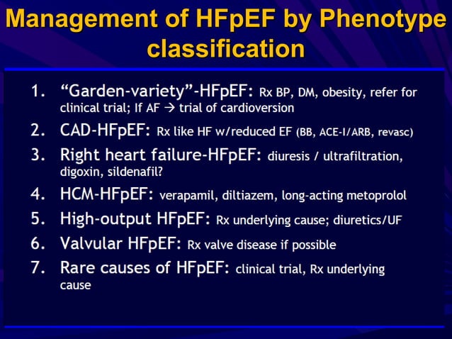 Heart Failure with preserved EF | PPT | Heart and Cardiovascular ...