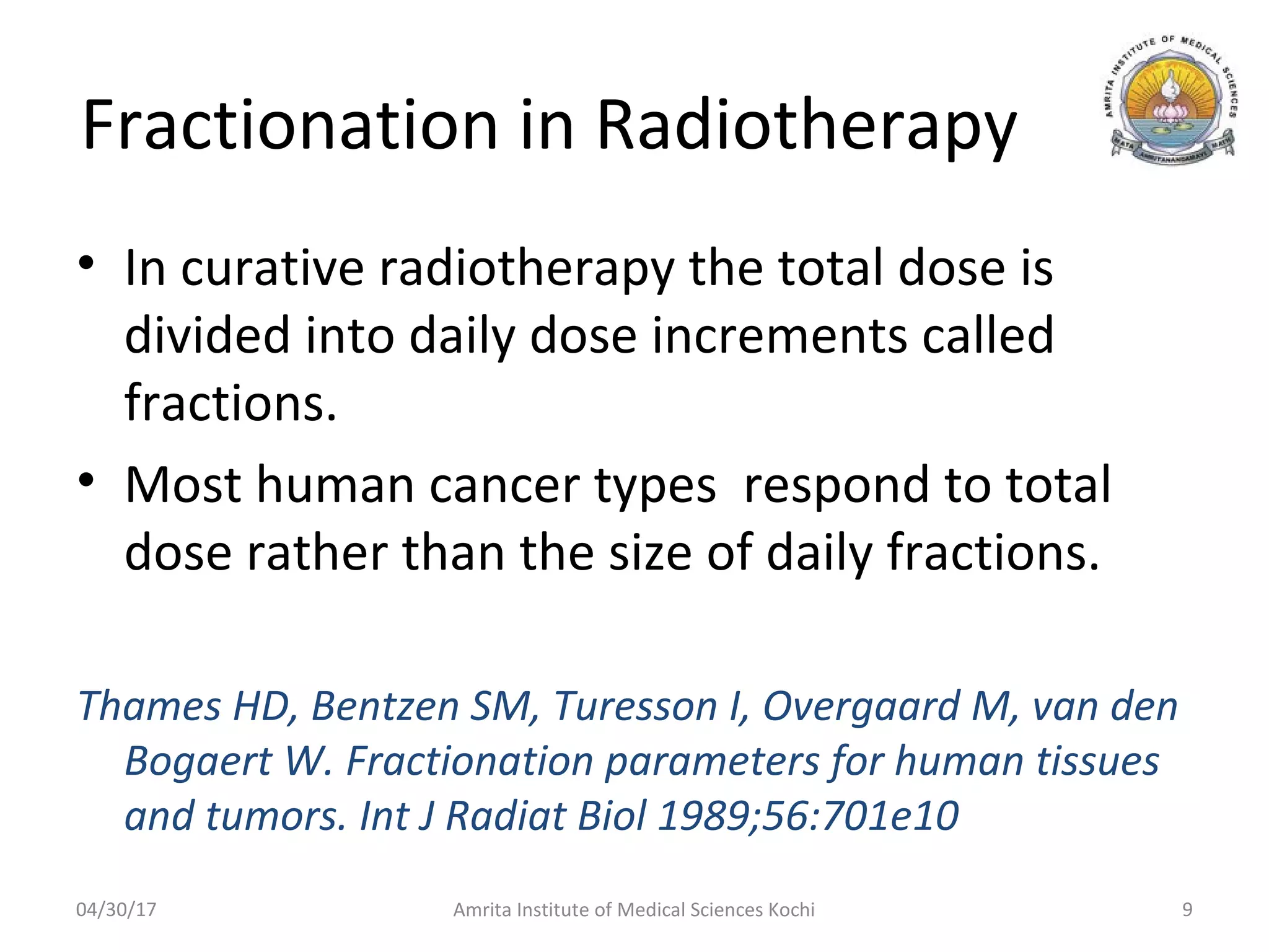 Hypofractionated Radiation Therapy in Breast Cancer | PPT