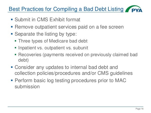 Medicare Bad Debt Checklist And Recent Clarifications medicare-bad-debt-checklist-and-recent-clarifications