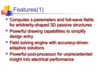 Antenna software HFSS ( high frequency structure simulator) | PPT