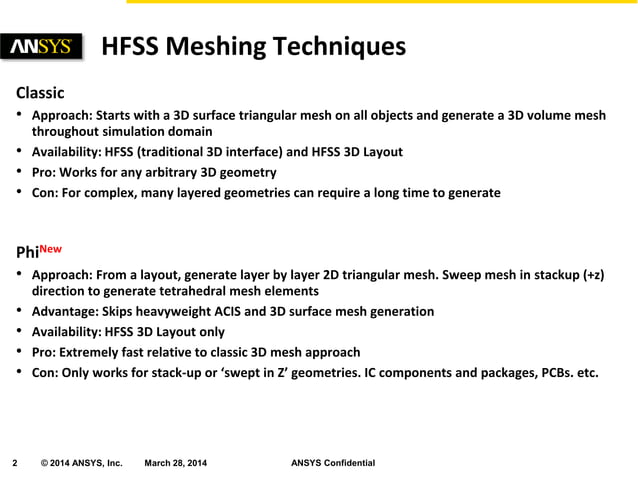 HFSS 3D Layout Phi vs HFSS CAD Classic | PPTX | 3-D Graphics | Computer Software and Applications