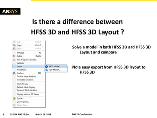 HFSS 3D Layout Phi vs HFSS CAD Classic | PPTX