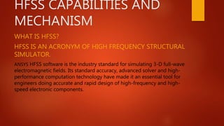 HFSS using FEM | PPTX