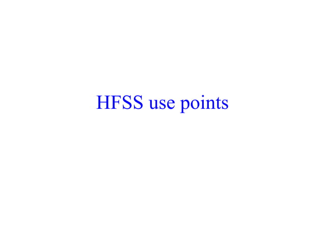 HFSS gist (finite element method FEM).ppt