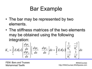 FEM: Bars and Trusses | PDF | Physics | Science