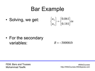 FEM: Bars and Trusses | PDF