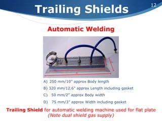 HFT Trailing Shields for Welding Titanium and Stainless Steel | PPSX