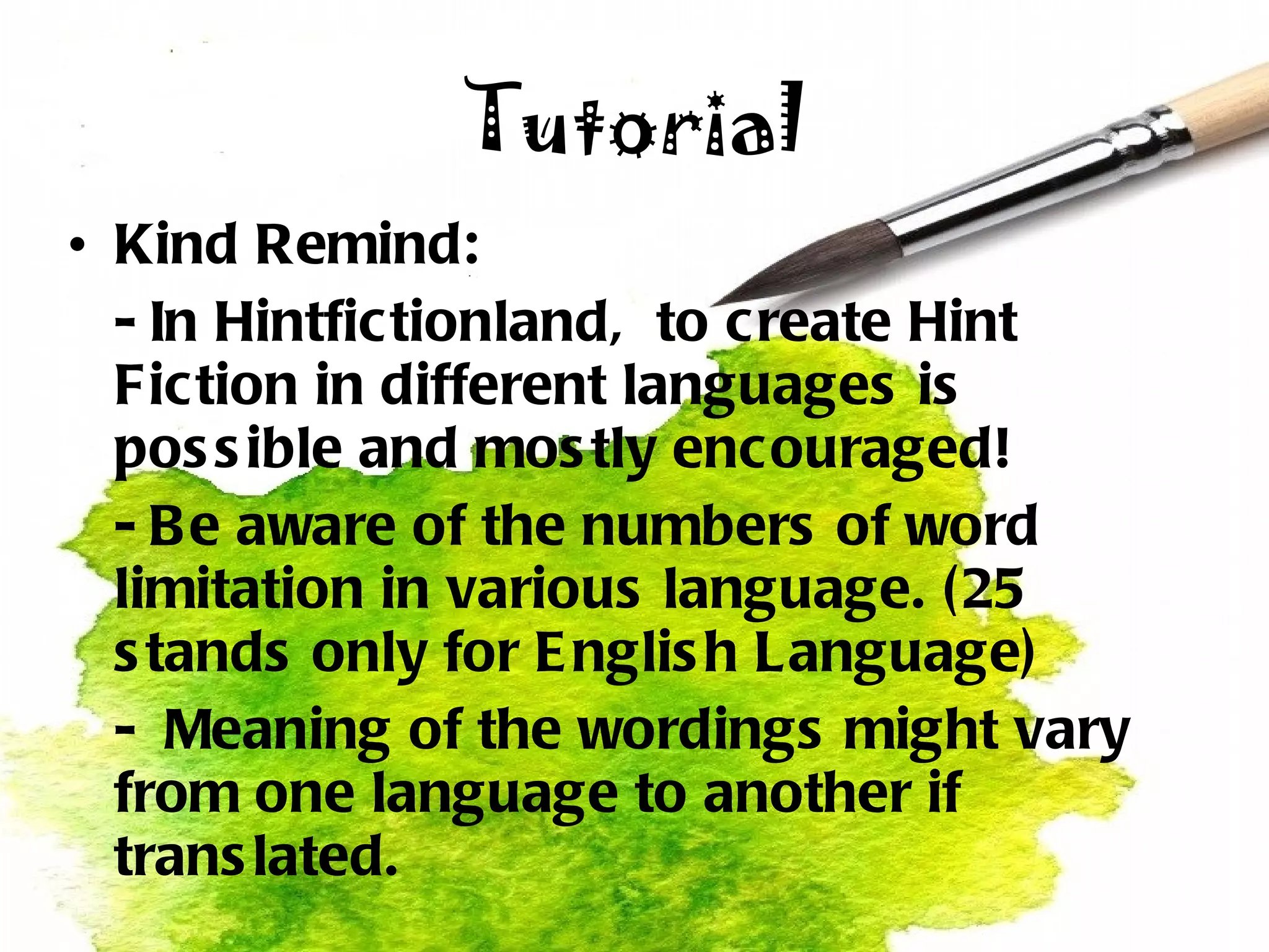 Hf tutorial 0104 | PPT