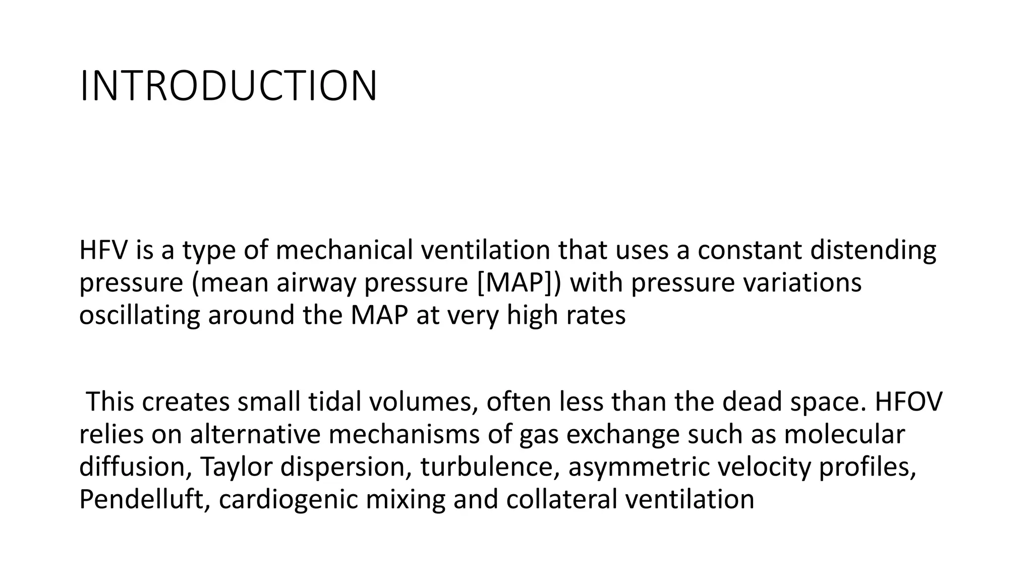 HIGH FREQUENCY VENTILATION - NEONATES | PPTX