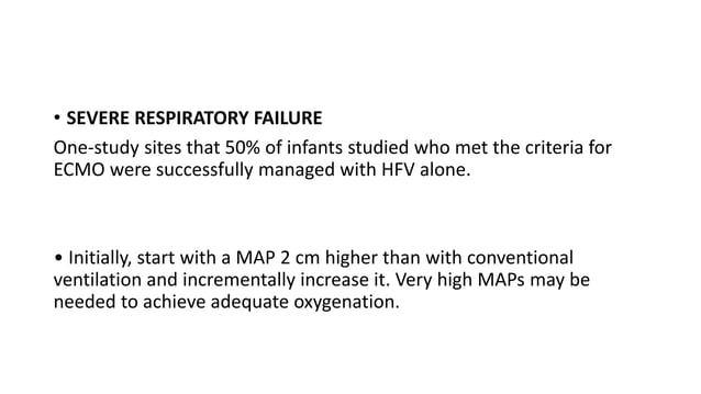 HIGH FREQUENCY VENTILATION - NEONATES | PPTX