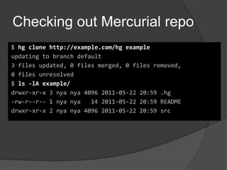 Mercurial for Kittens | PPT