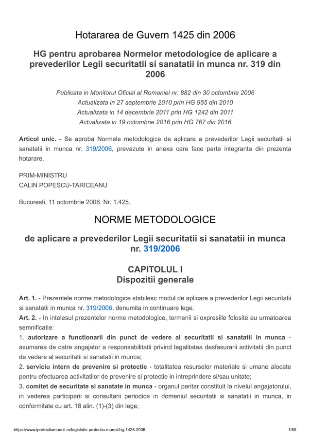 Hg 1425-2006 act. 2019 | PDF