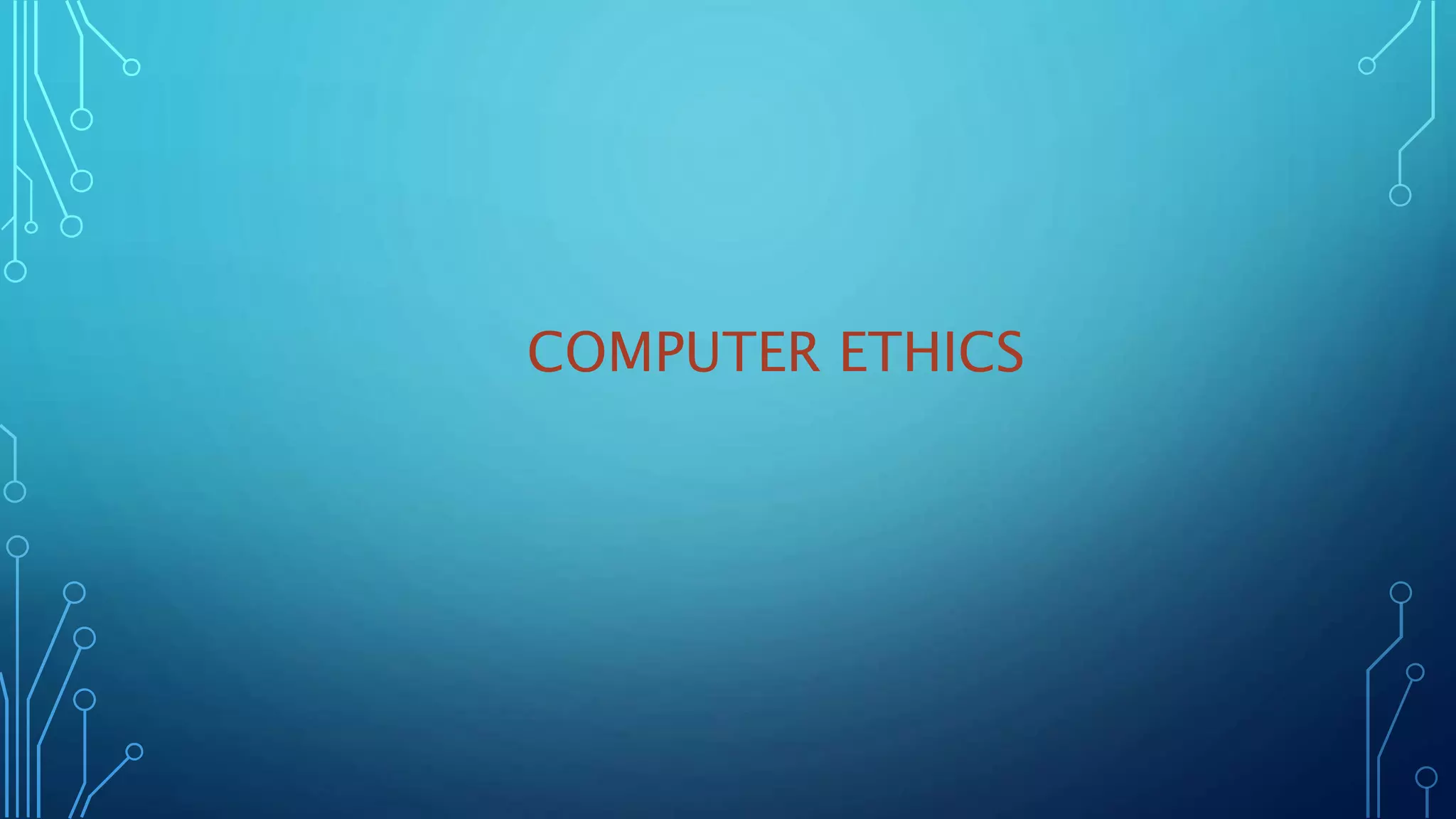 computer ethics | PPT