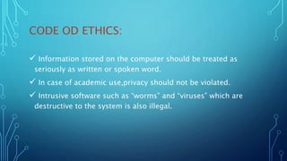 computer ethics | PPT