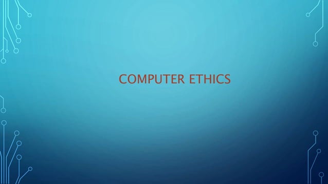 computer ethics | PPT