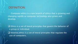 computer ethics | PPT