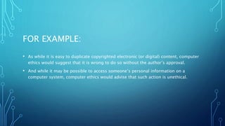 computer ethics | PPT