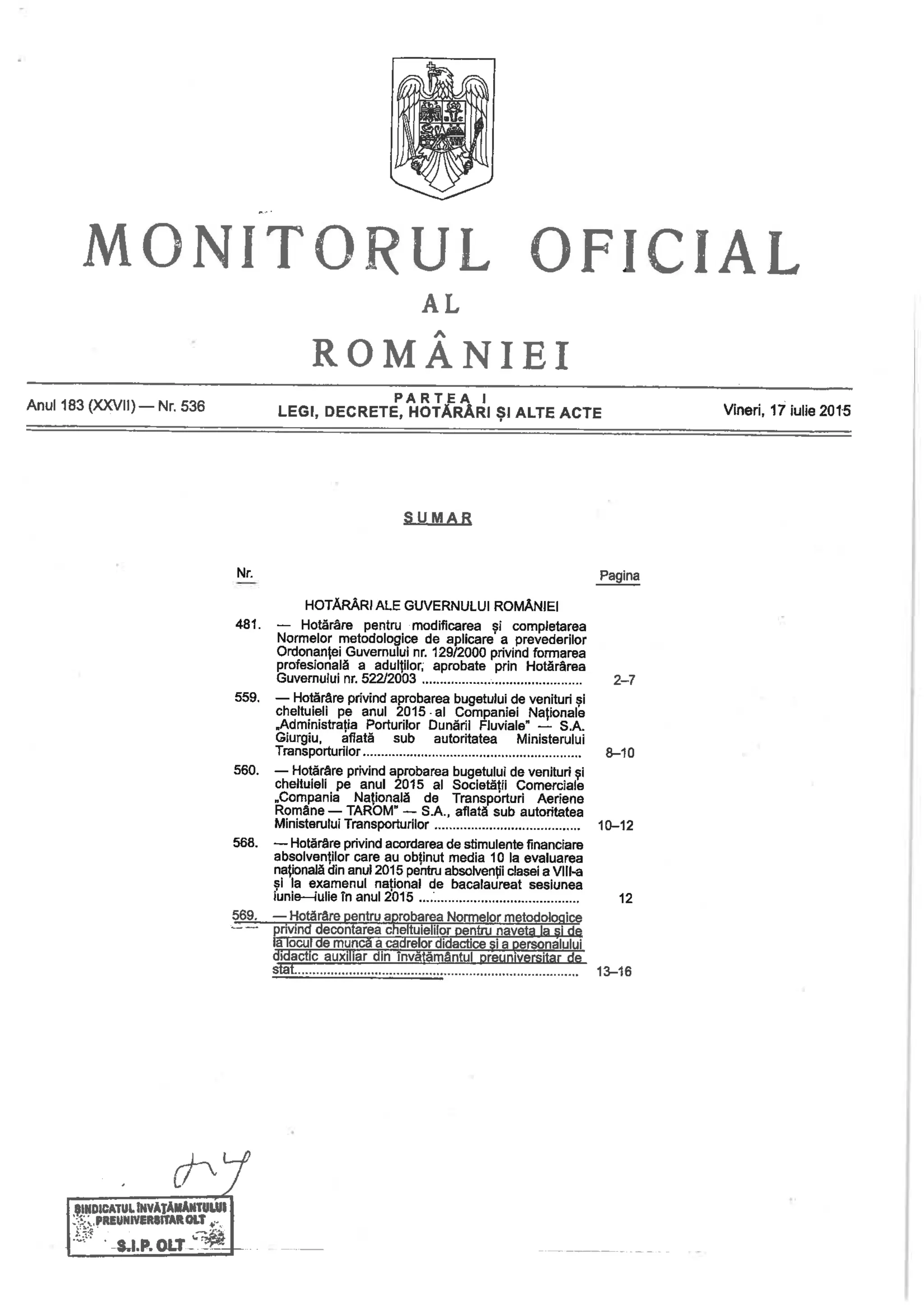 HG decontare-naveta | PDF