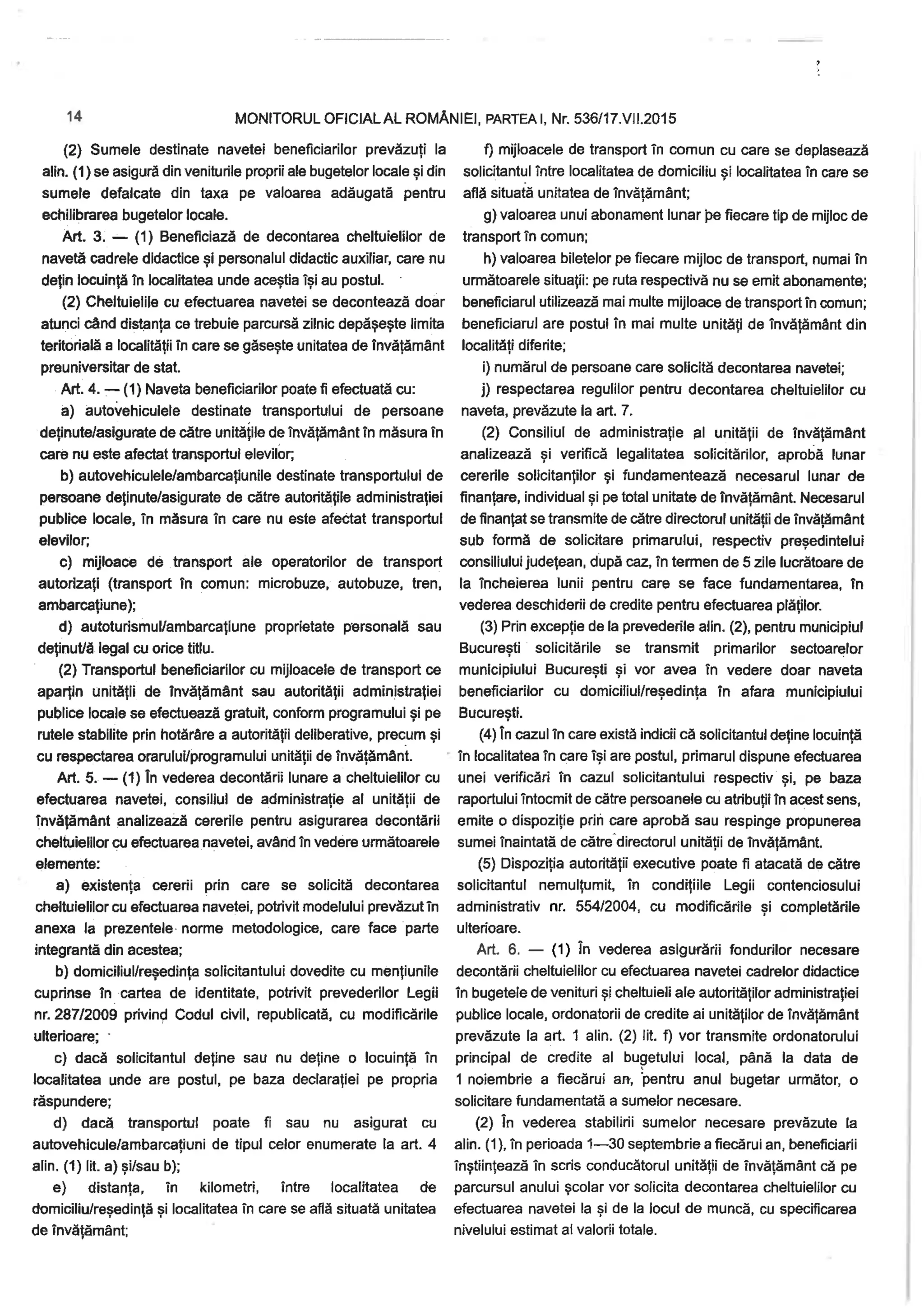 HG decontare-naveta | PDF