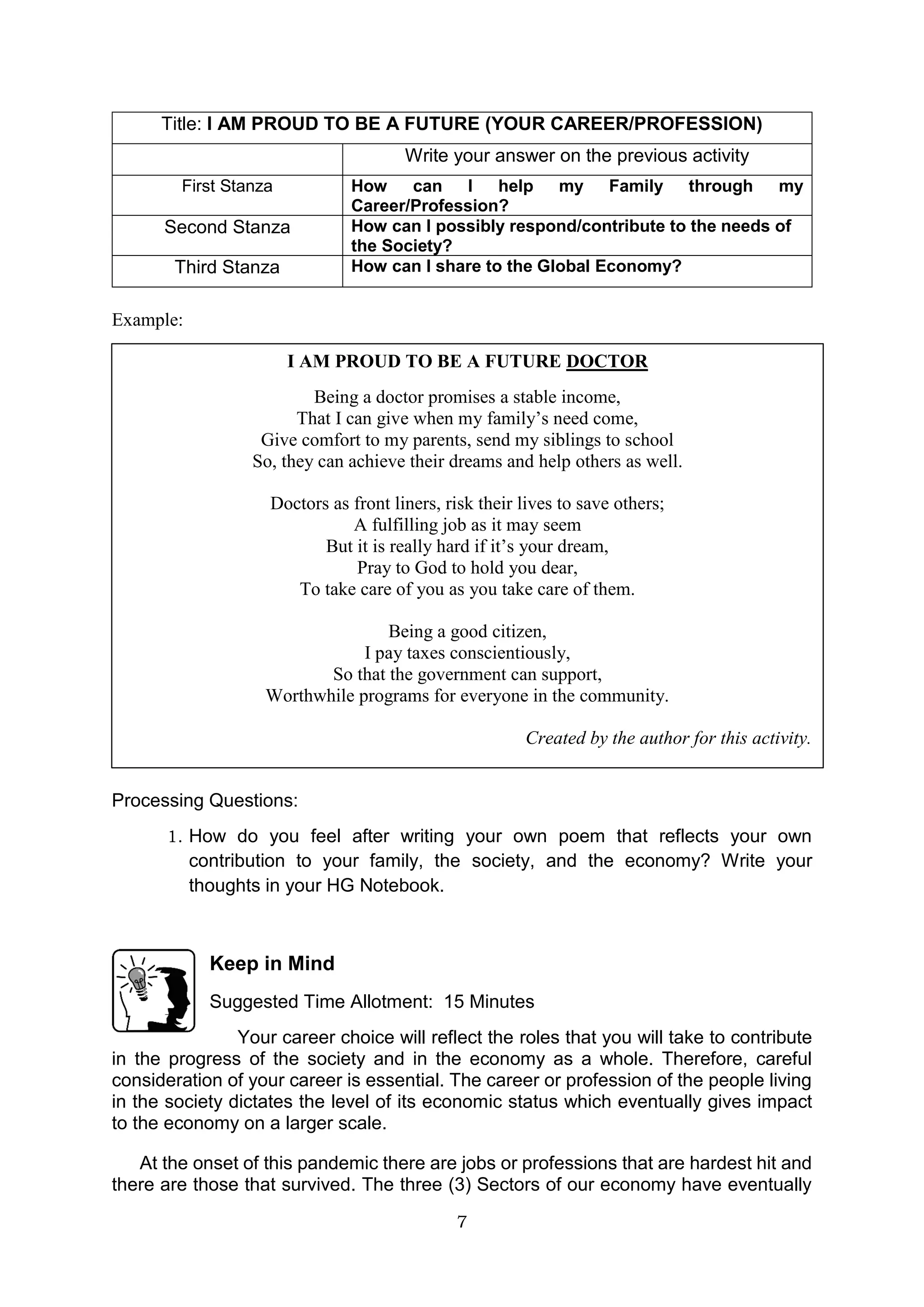 Homeroom Guidance Quarter 3- Module 12: Career Check | PDF