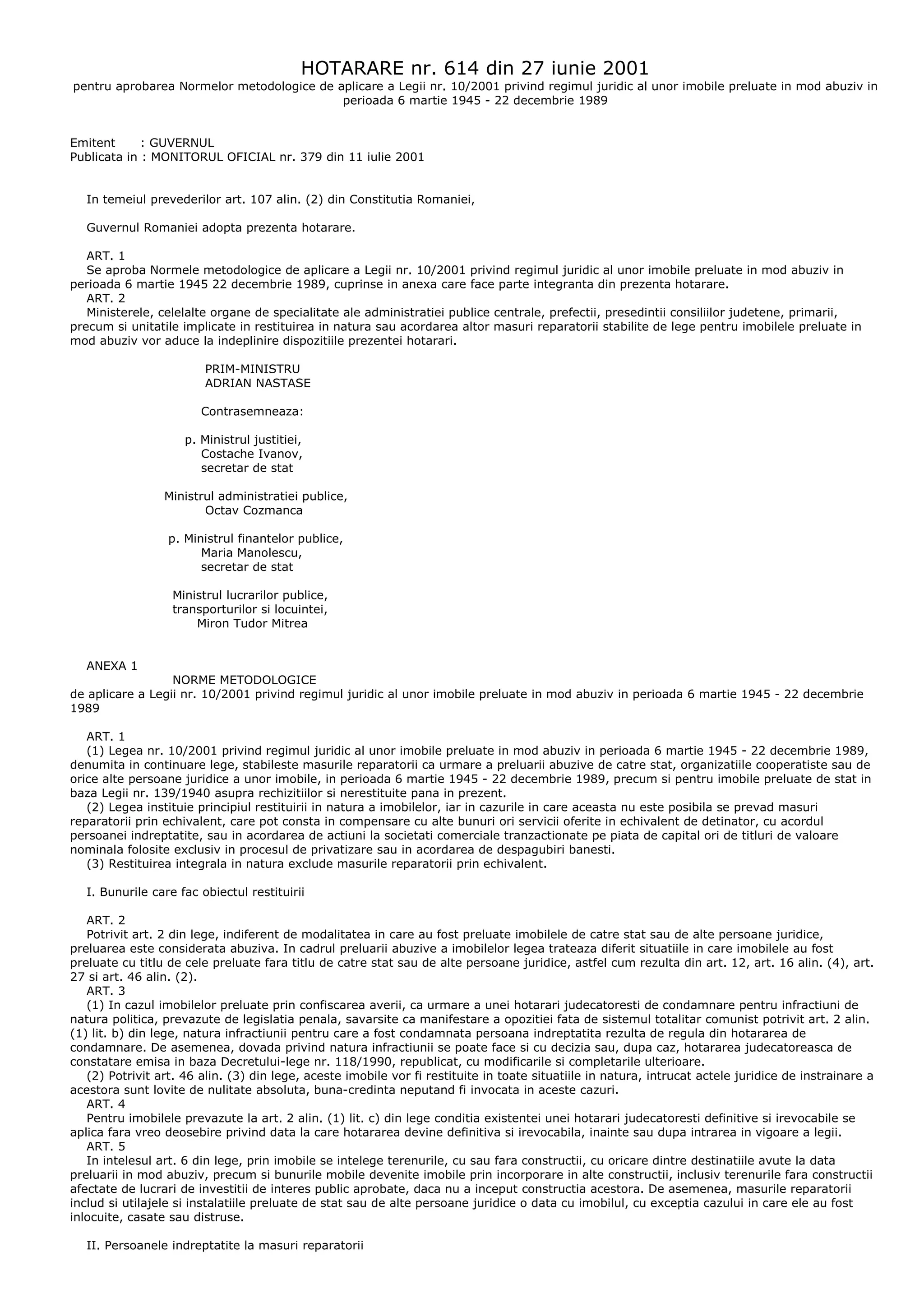 Hg 614 din 2001 | PDF